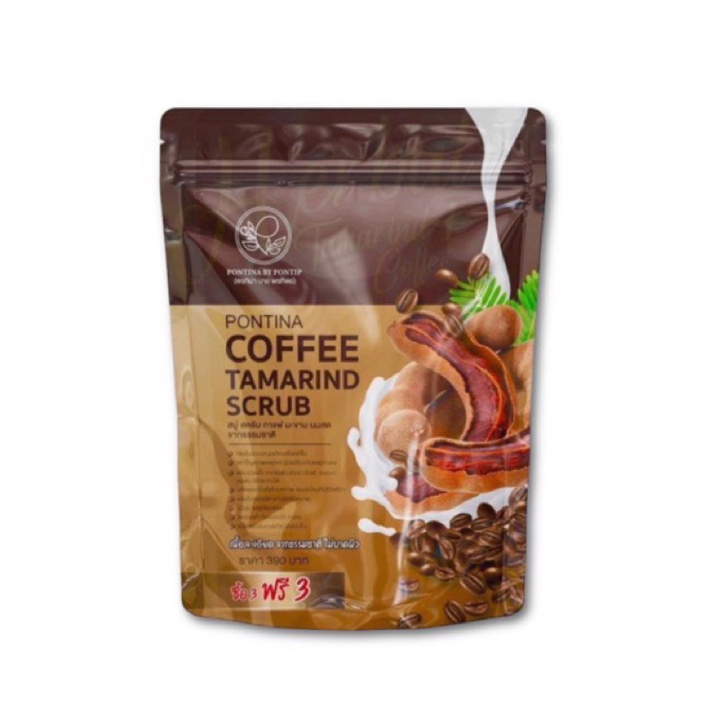 สบู่สครับกาแฟมะขาม พรทิน่า Pontina Coffee Tamarind Scrub 1 ห่อ | Shopee ...