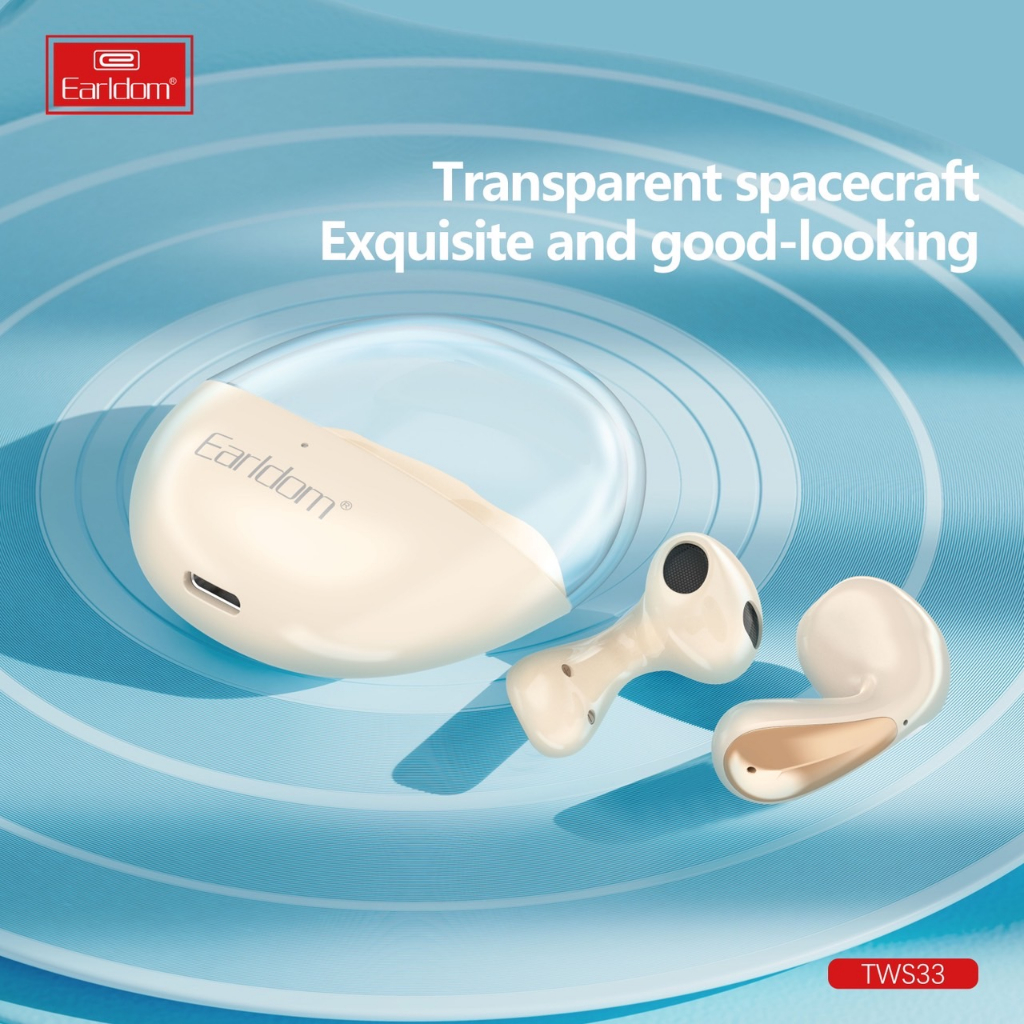 Earldom รุ่น TWS33 หูฟังไร้สาย การออกแบบที่โปร่งใส การเชื่อมต่อทันที น้ำหนักเบาพกพาสะดวก ...