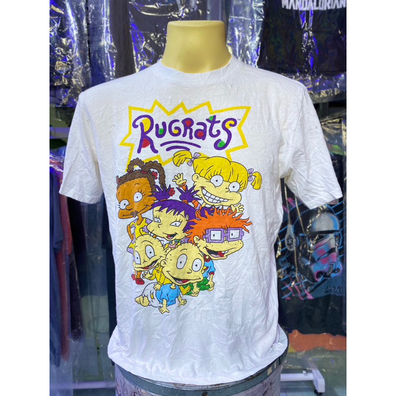 เสื้อวินเทจ Rugrats Shirt Womens Large 12 14 White Graphic Short Sleeve ...