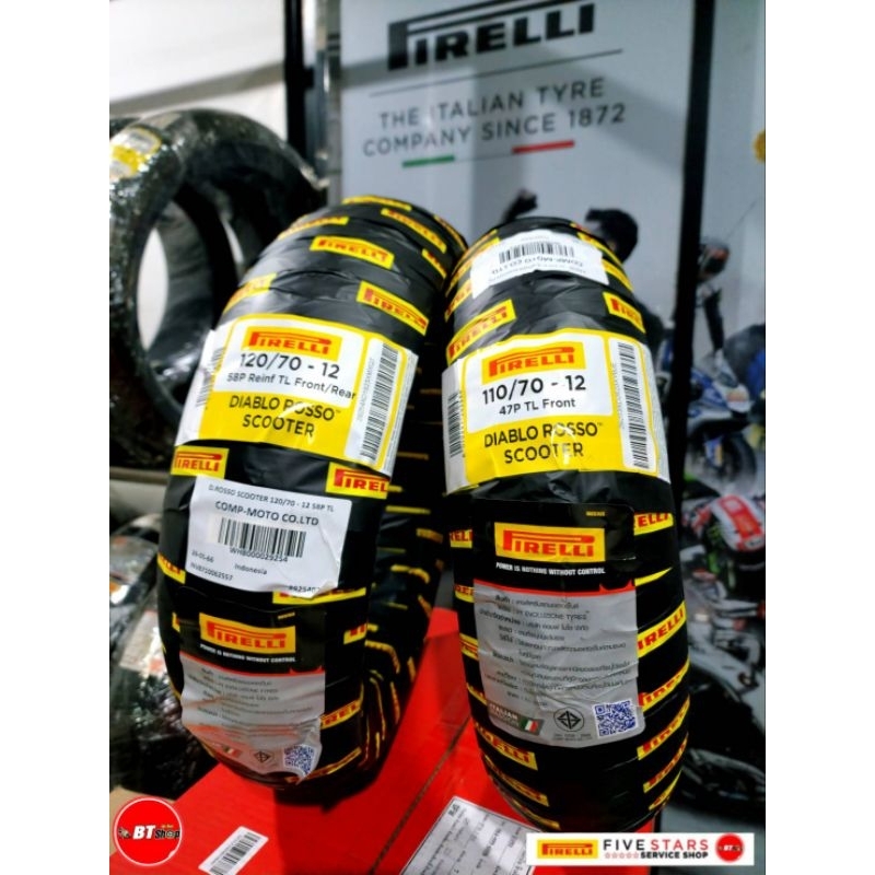 ยางนอก Pirelli Diablo Rosso Scooter ทุกขนาด ขอบ10/12/13/14/15(ราคาต่อเส้น) | Shopee Thailand