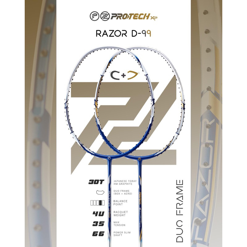 PROTECH ไม้แบดมินตัน รุ่น Razor D Series DUO FRAME | Shopee Thailand