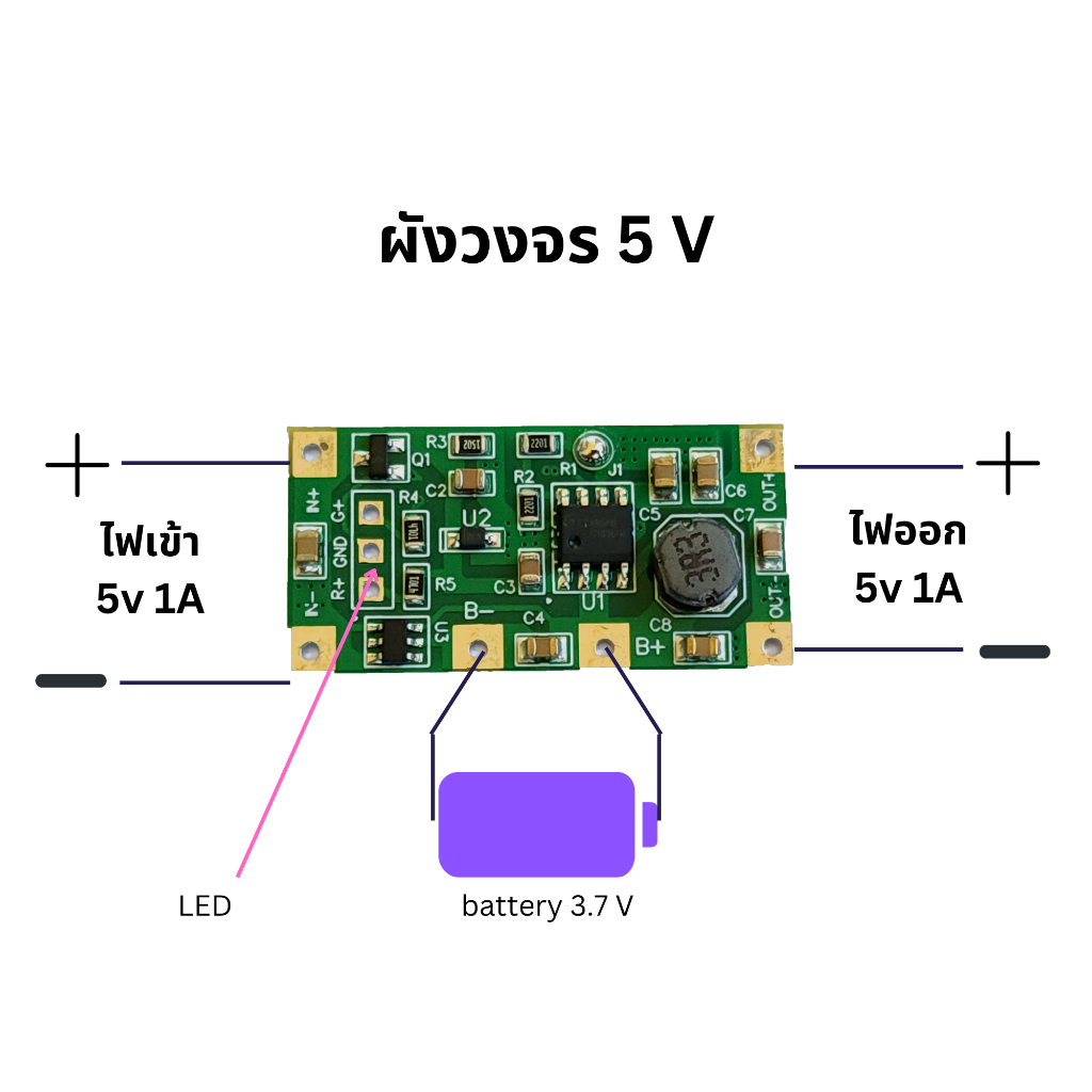 charge and discharge battery module วงจรสำรองไฟ UPS module สำหรับกล้อง ...