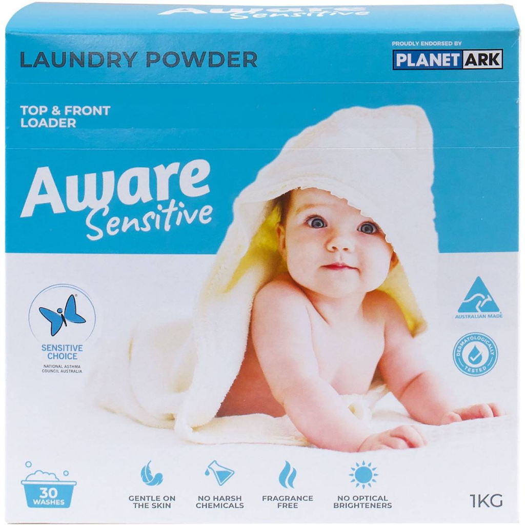 ผลิตภัณฑ์ซักผ้า ผงซักฟอก Aware Sensitive Laundry Powder 1 kg ที่ได้รับ ...