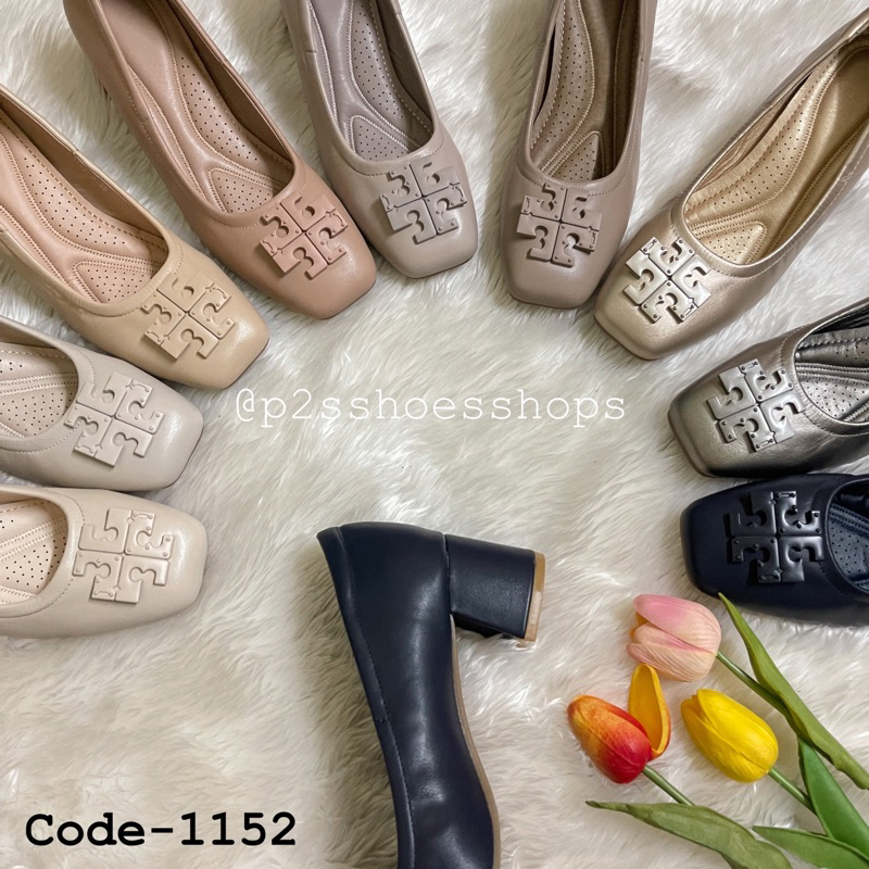 D1152 รองเท้าคัชชูส้นสูง2นิ้วส้นหนา | Shopee Thailand