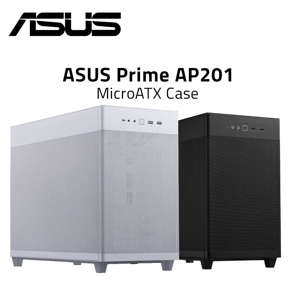CASE (เคสมินิมอล) ASUS PRIME AP201 MESH (Micro-ATX) สวยงามแบบเรียบงหรู ...