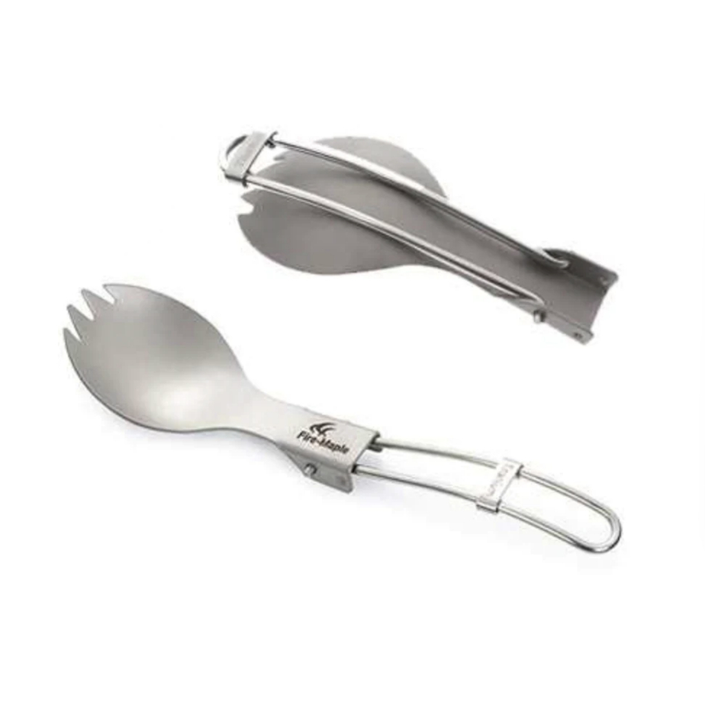 Fire Maple FMT-T61 Titanium Foldable Spork ช้อน ส้อม ไททาเนียม พับเก็บได้ น้ำหนักเบา พร้อมถุง ...
