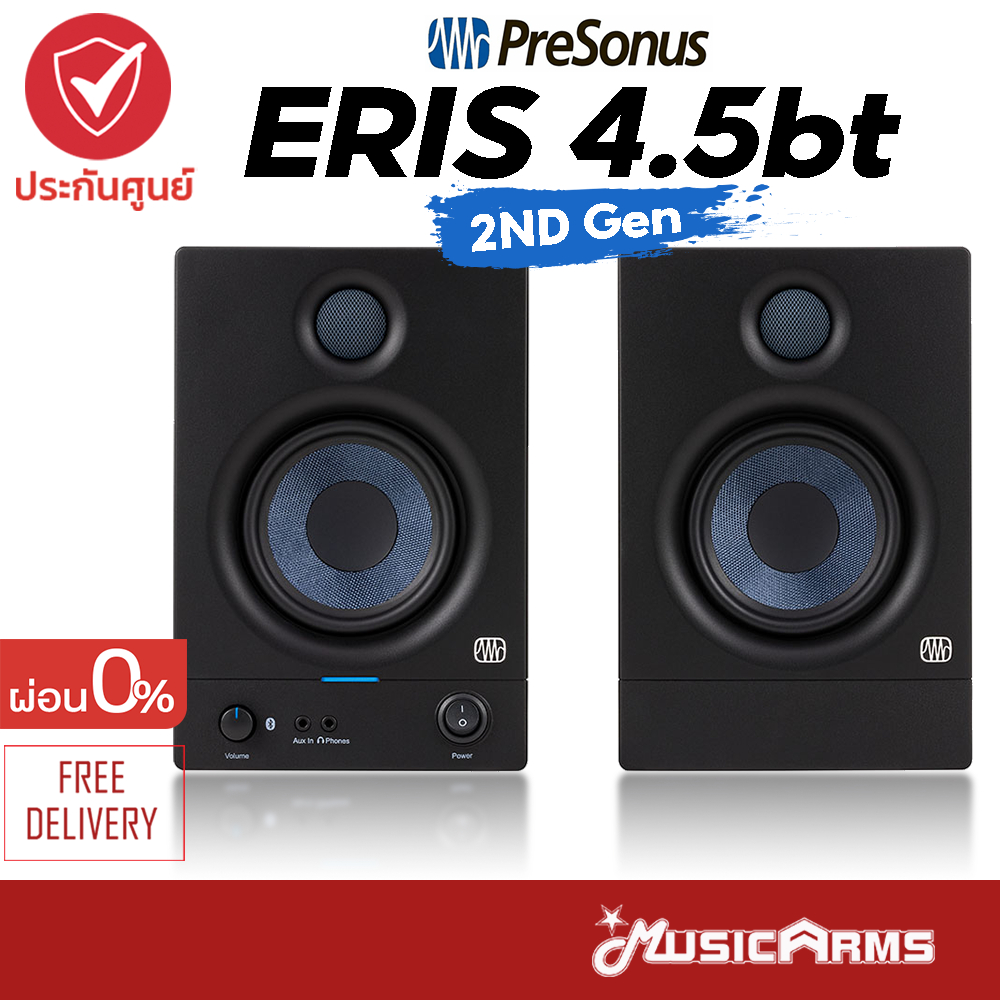 [ใส่โค้ดลด1000บ.] PreSonus Eris 4.5BT 2nd Gen (Pair) ลำโพงมอนิเตอร์ PreSonus Eris Gen2 E4.5 E 4. ...