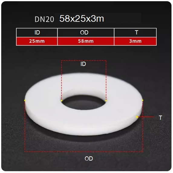 แหวน ซีล ปะเก็น PTFE DN20 / DN25 / DN50 ราคา/ 1ชิ้น | Shopee Thailand