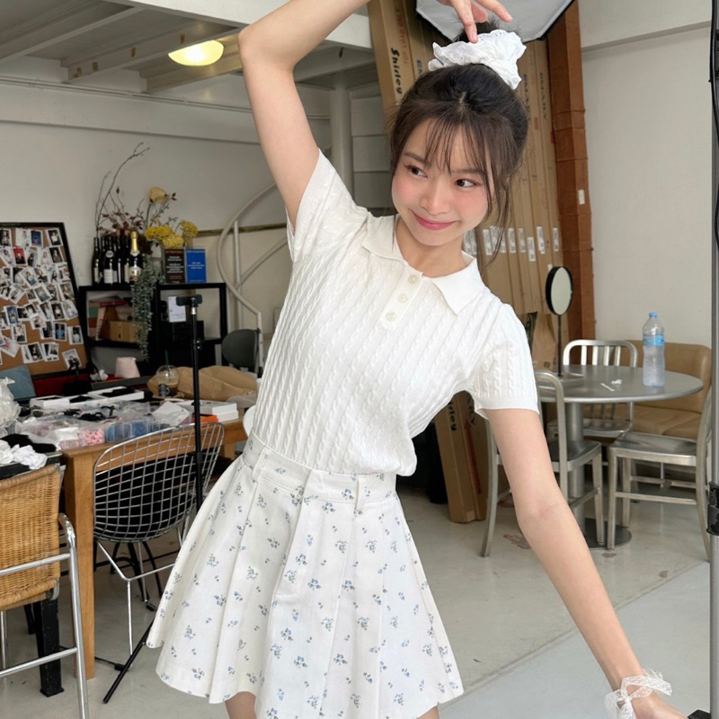 ส่งต่อ Beming Luna Polo Knitting สีขาว | Shopee Thailand