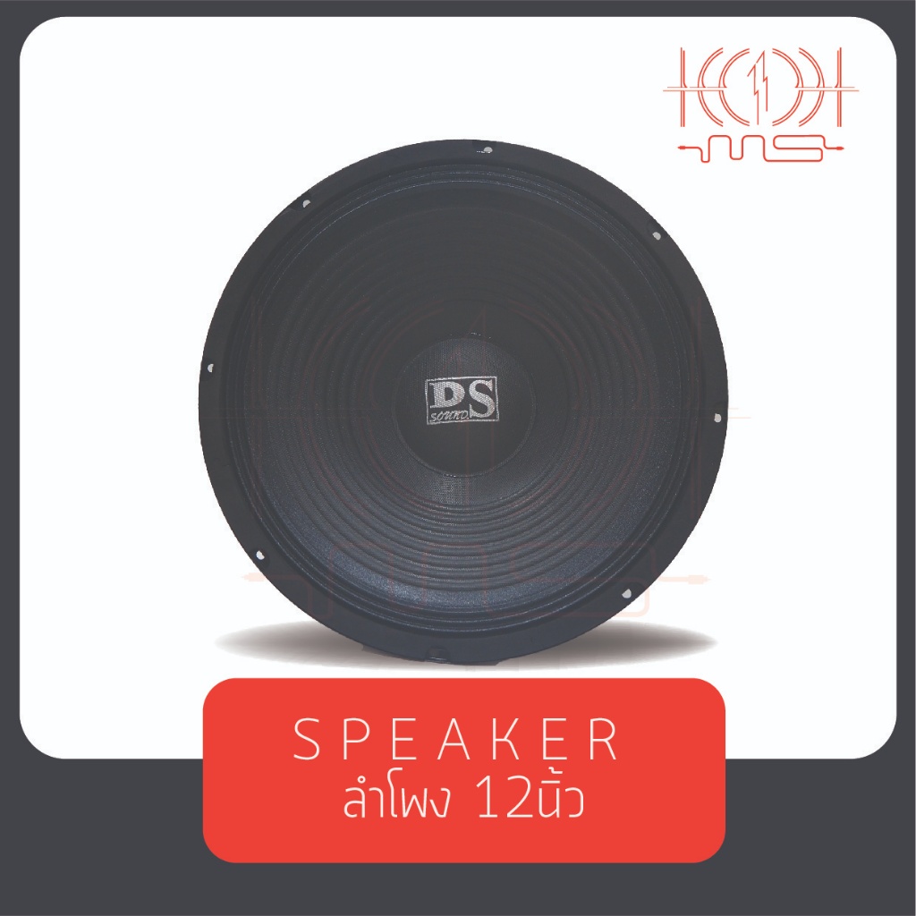ดอกลำโพงกลางแจ้งขนาด 12 นิ้ว DS รุ่น PA-12 โครงปั้ม 1200W 8 Ohms แม่เหล็ก 120 มิลลิเมตร วอยซ์ 2 ...
