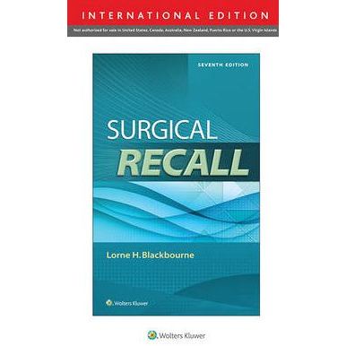 [หนังสือ] Surgical Recall 7th ตำรา แพทยศาสตร์ ตกแต่ง ผ่าตัด ศัลยกรรม ...