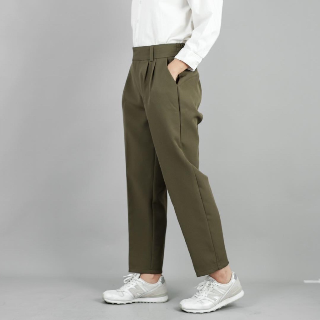 Normal Pants กางเกงขาสอบ เอวสูง ซิปหน้า | Shopee Thailand