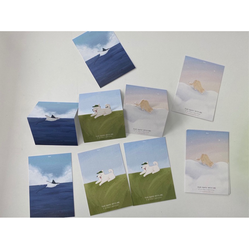 Postcard - Run away with me การ์ด ป๊อปอัพการ์ด โปสการ์ด สีอะคริลิค | Shopee Thailand