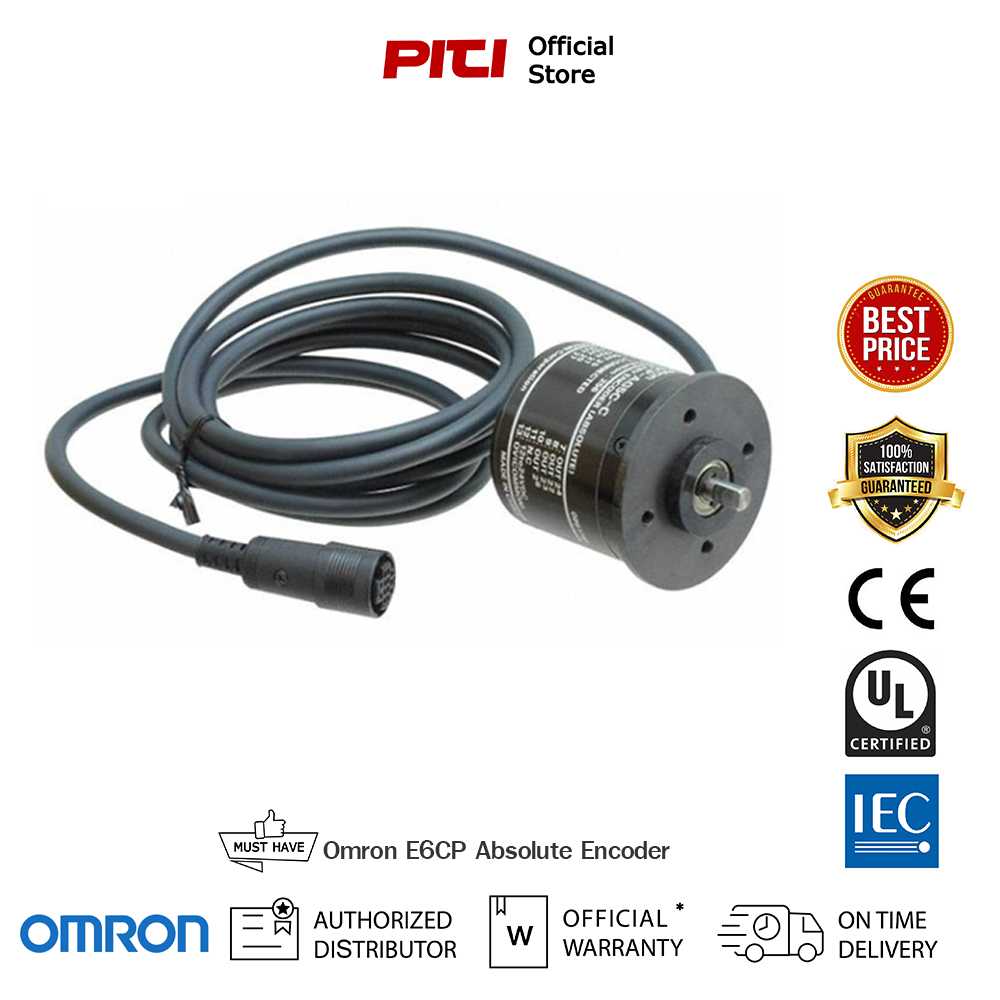 Omron E6CP-AG5C Rotary Encoder Absolute ขนาดแหล่งจ่าย 12-24VDC จำนวน ...