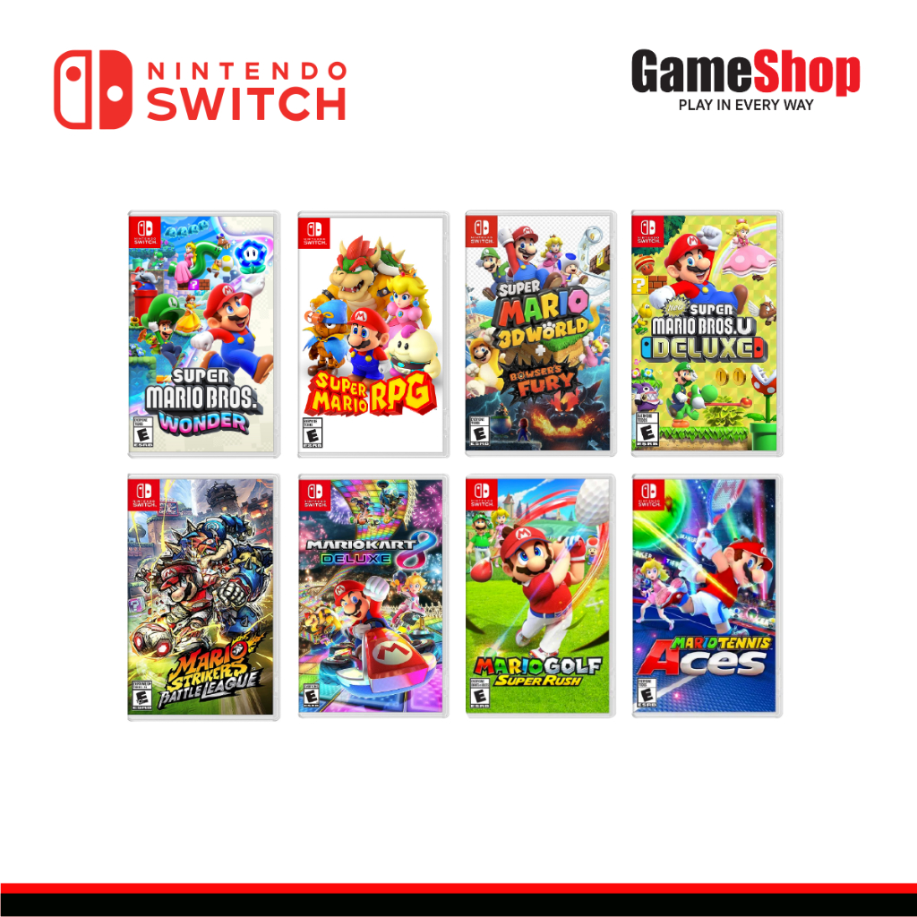 [Nintendo Switch] Mario Game Set นินเทนโด้ สวิตช์ แผ่นเกม | Shopee Thailand