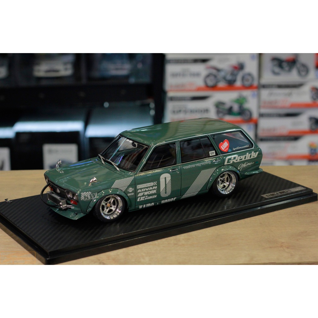 รถโมเดล เรซิ่น จากแบรนด์ Ignition Model 1/18 Datsun Bluebird (510) Wagon Green IG3147 | Shopee ...
