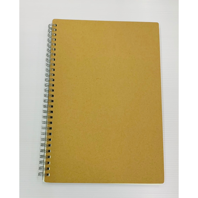 สมุดริมลวดA5 ปกน้ำตาล เส้นกริด รุ่น A5-002-3 | Shopee Thailand