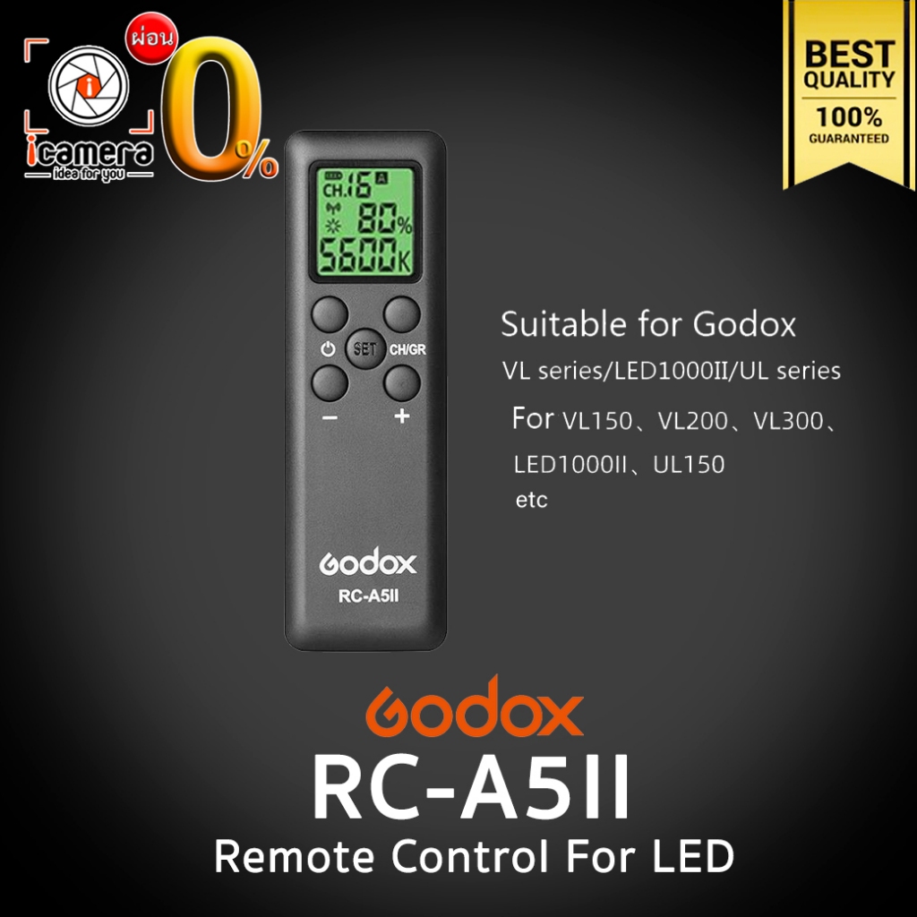 Godox Remote RC-A5II For VL-Series, UL-Series, LED1000II Series / icamera installment | Shopee ...