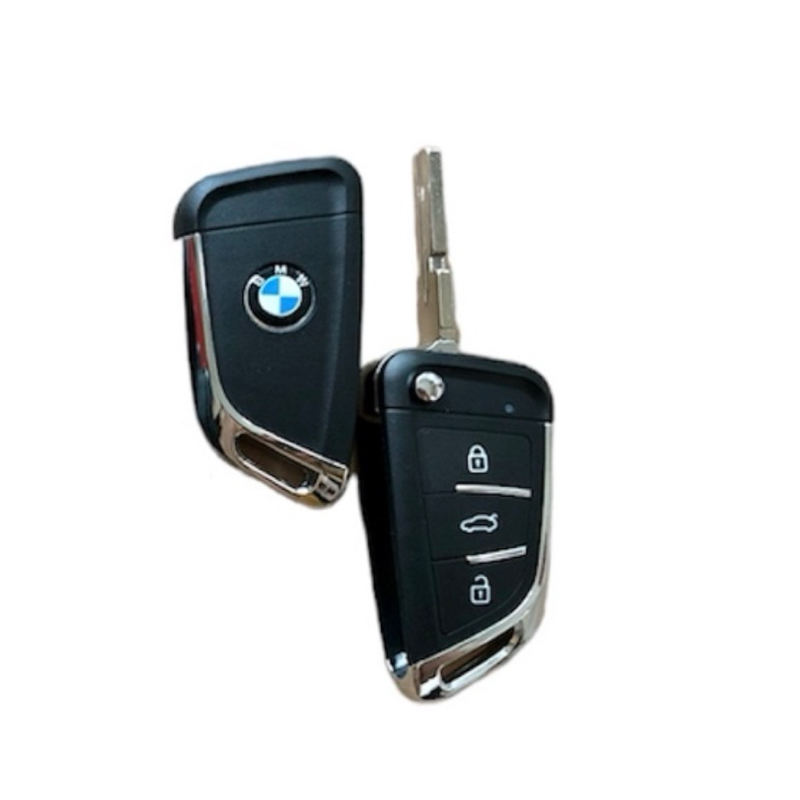 กุญแจรีโมท พร้อมโลโก้ กุญแจแบบพับก้านดอกไขเก็บได้ สำหรับ BMW รุ่น E36 E38 E39 E46 X5 E53 X3 E83 ...