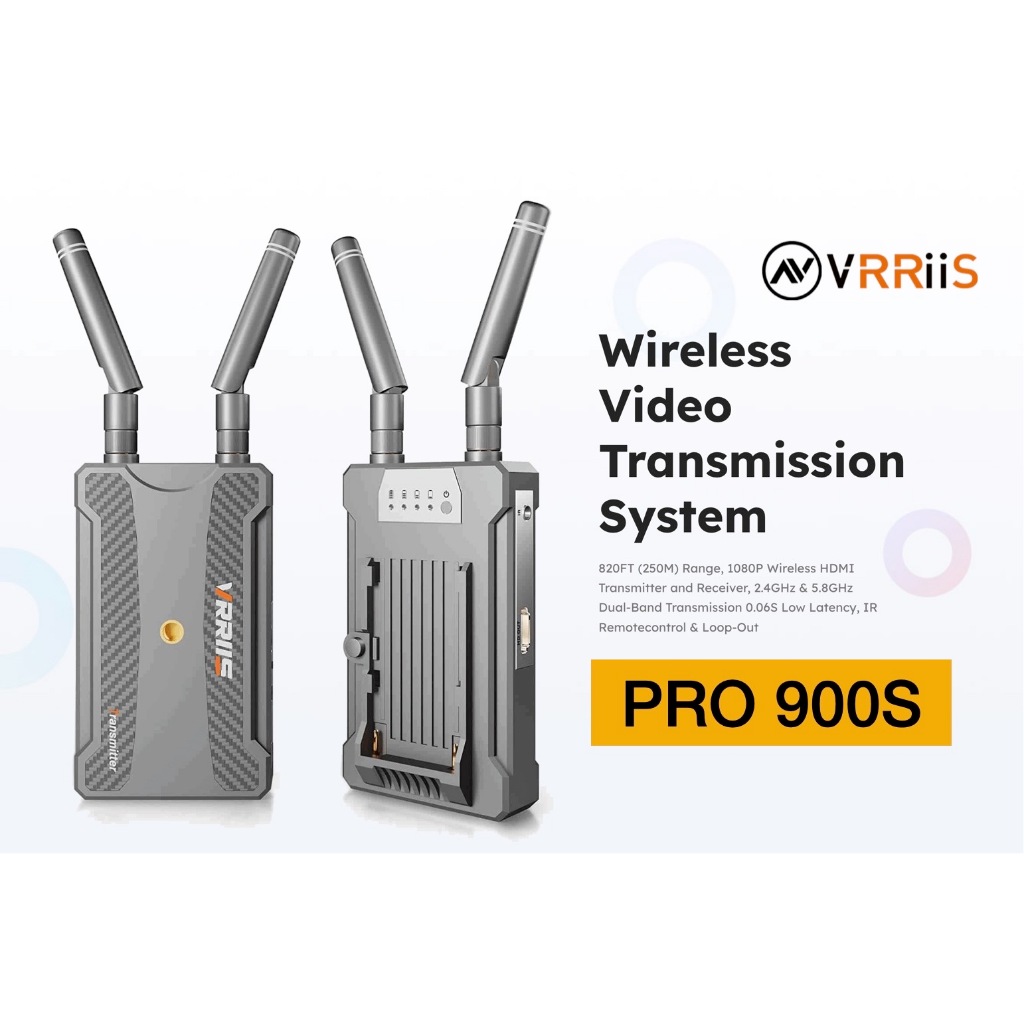 ส่งจาก กทม ประกันไทย VRRiiS Pro 900s อะแดปเตอร์รับส่งสัญญาณวิดีโอ ไร้ ...