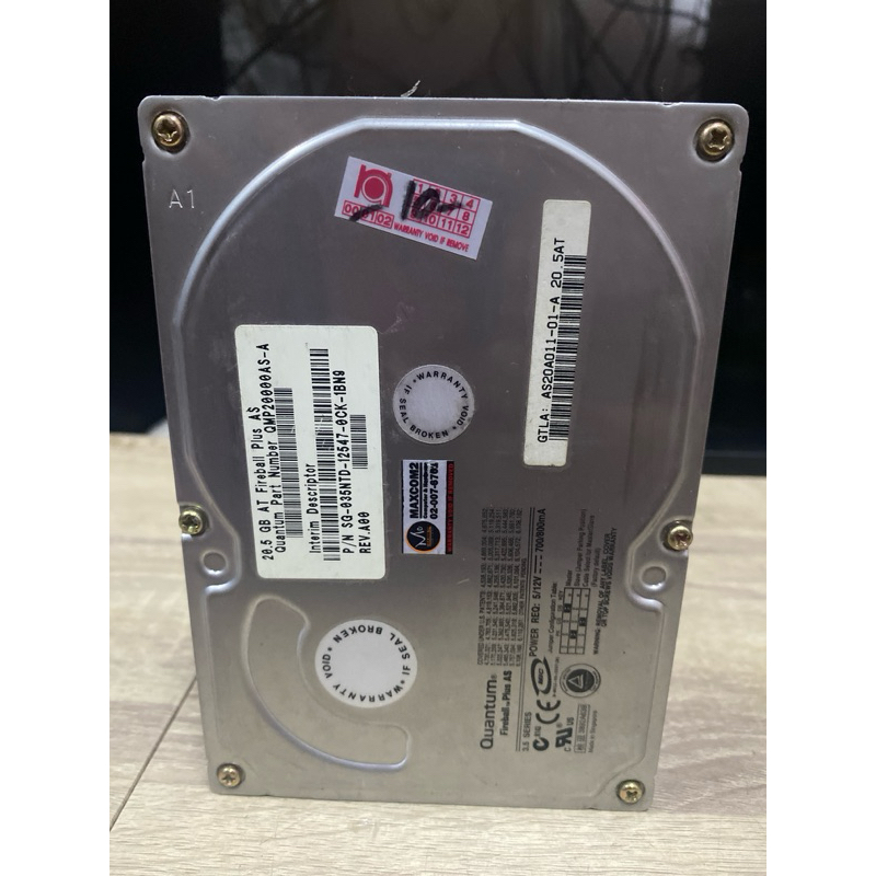 HDD IDE Quantum Fireball Plus AS 20.5GB IDE Hard Drive P/N: QMP20000AS ...