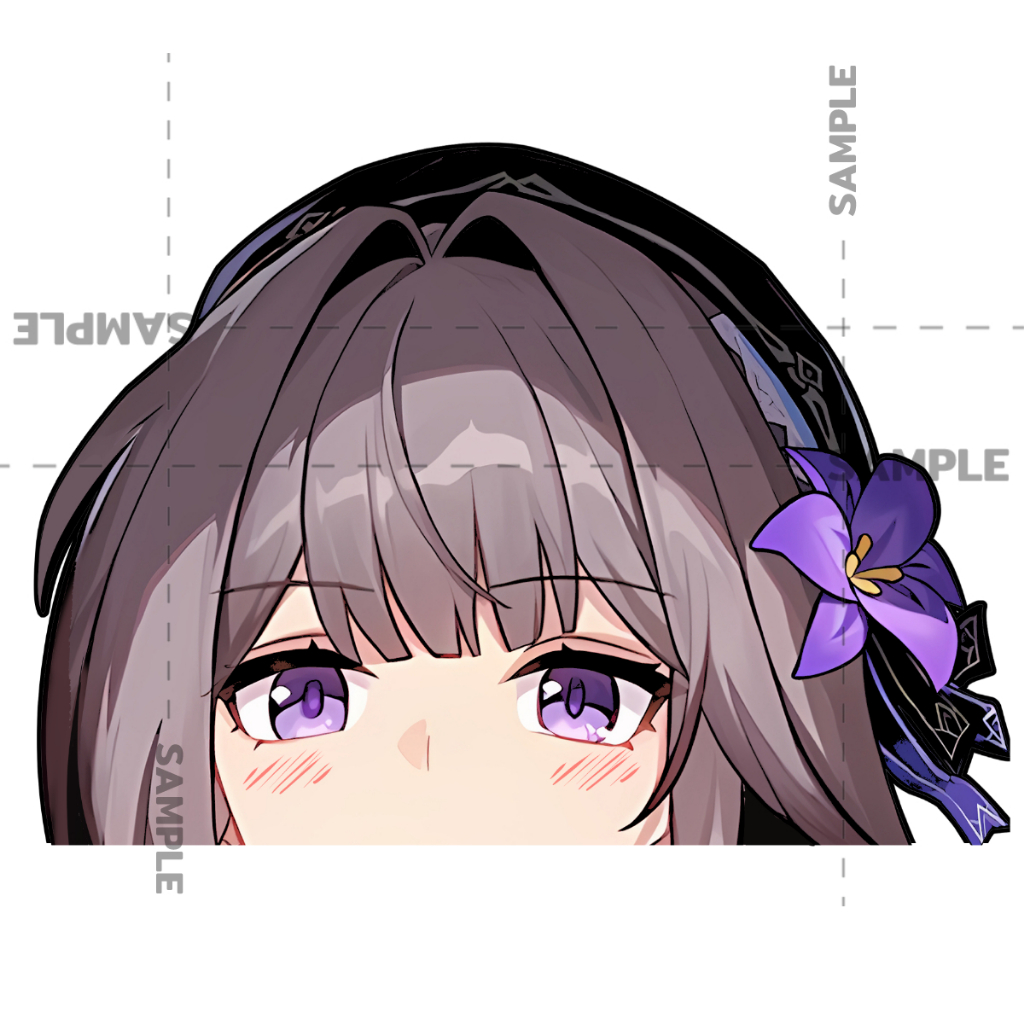 Herta แอบมอง สติ๊กเกอร์ 2 แผ่น honkai star rail Stickers 2 PCS Herta ...