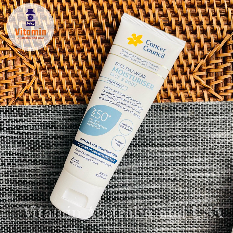 ครีมกันแดด Cancer Council Face Day Wear Moisturizer SPF 50+ UVA UVB 75ml ของแท้ นำเข้าจาก ...