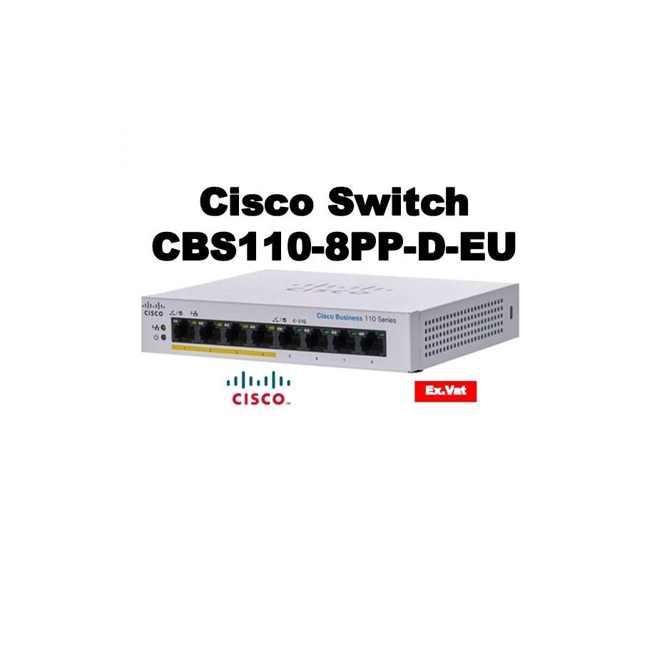 Cisco Switch 8 Port (CBS110-8PP-D-EU) | Shopee Thailand