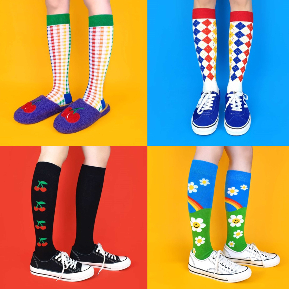 Wiggle Wiggle Knee-Socks ถุงเท้ายาวถึงเข่า | Shopee Thailand
