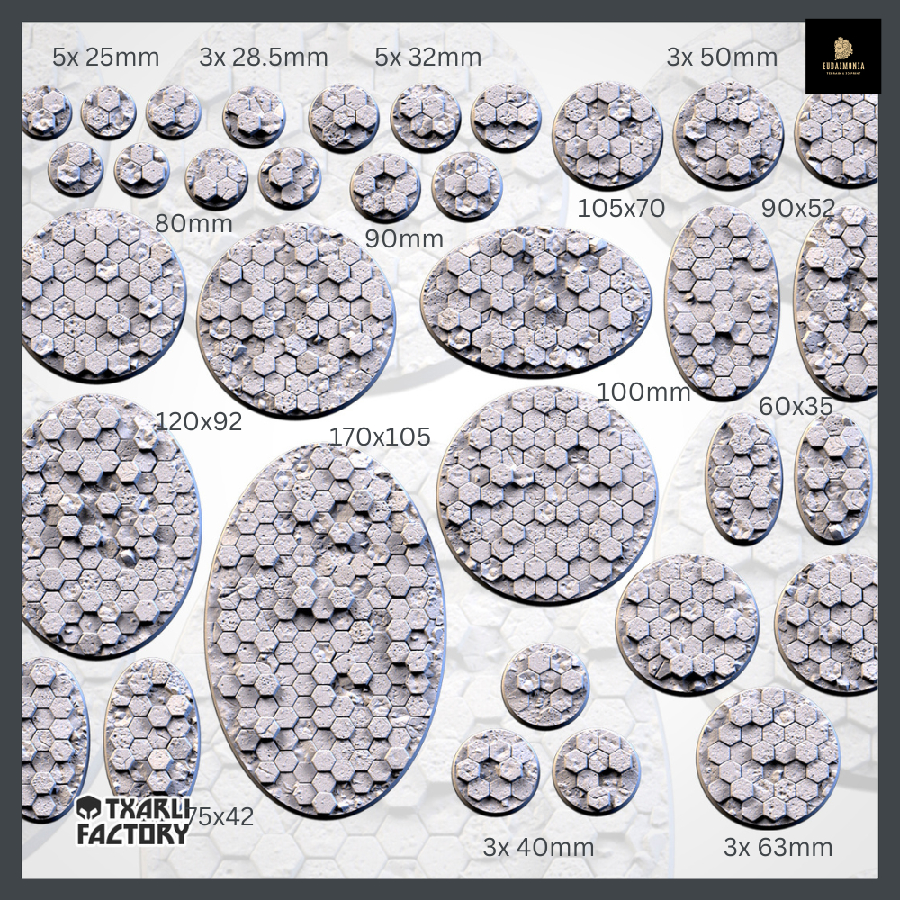 Basaltic miniature bases ฐานโมเดลธีมหินภูเขาไฟ Wargame base, warhammer ...