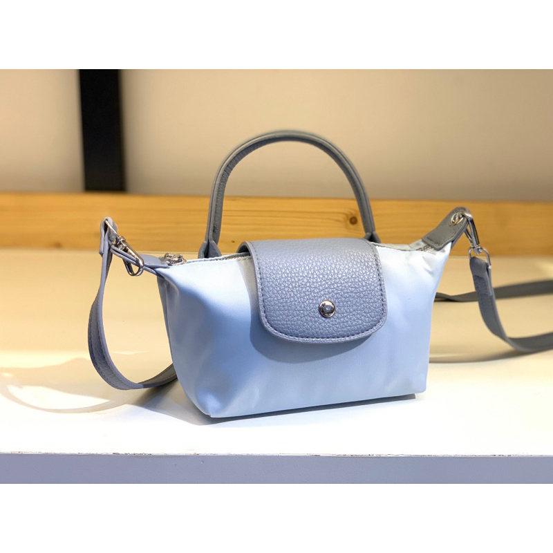 Longchamp Mini ทรงยอดฮิต (ไม่ปั๊มโลโก้) ขนาด 7” งานสวย อะไหล่ดี ผ้ากัน ...
