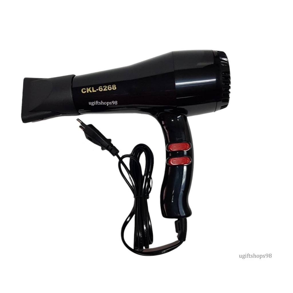 ไดร์เป่าผมCKL-6268 Hair Dryer CKL-6268 ขนาด1200 watt ปรับความร้อนและแรงลมได้ ของแท้มีมอก. ...