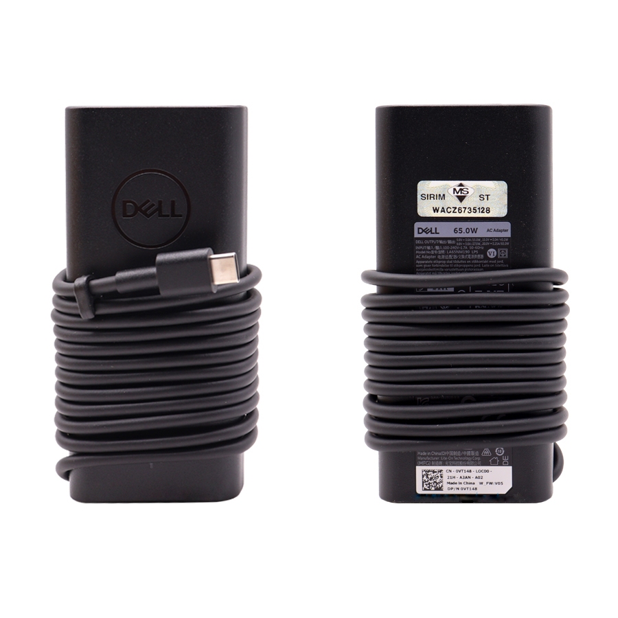 Dell Adapter 65W Type-C แท้ รับประกันศูนย์ Dell 1 ปี สายชาร์จโน๊ตบุ๊ค ...