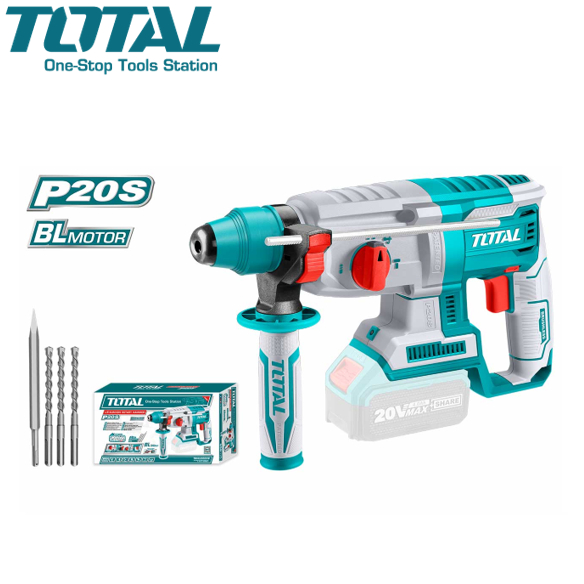 TOTAL สว่านโรตารี่ 26 มม. ไร้สาย 20 V (3 ระบบ) มอเตอร์ไร้แปรงถ่าน รุ่น ...