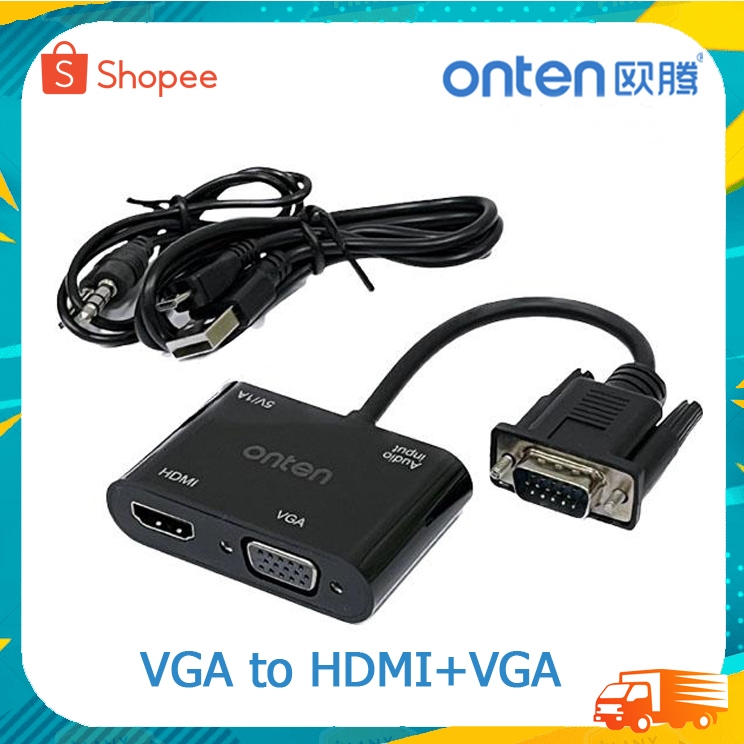 Converter VGA TO HDMI/VGA (AUDIO) ONTEN (OTN-5138HV) | Shopee Thailand