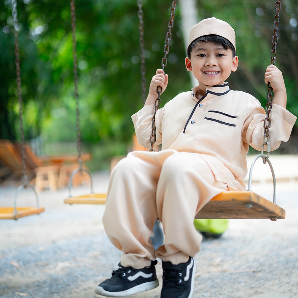 ชุดปากีเด็กชายพร้อมกางเกง (คละเฉดสี คละเนื้อผ้า) BA21 EP1 รุสมีนี ...