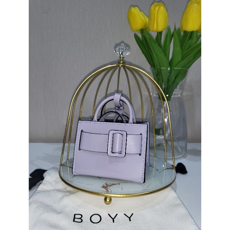 กระเป๋า boyy charm สีม่วง มือ1 สภาพ 99% | Shopee Thailand