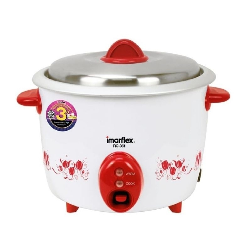 IMARFLEX หม้อหุงข้าว MANUAL IMARFLEX RC-351 1 ลิตรSKU: 1240008 | Shopee Thailand