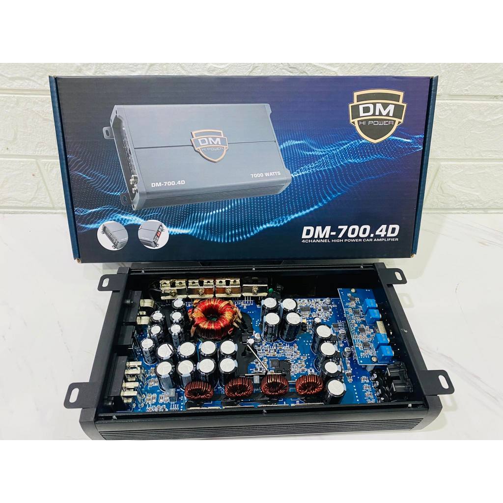 POWER DM-700.4D กำลังขับ 7000วัตต์ ขับกลาง 8ดอก แหลม 8ดอก ได้ CLASS D ...