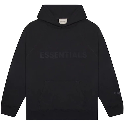 ESSENTIALS FRONT LOGO HOODIE [BLACK] | Shopee Thailand