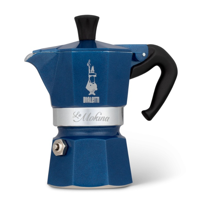 [BHC] Bialetti หม้อต้มกาแฟ รุ่น Mokina Blue 1/2 Cup (ครึ่งคัพ) BL ...