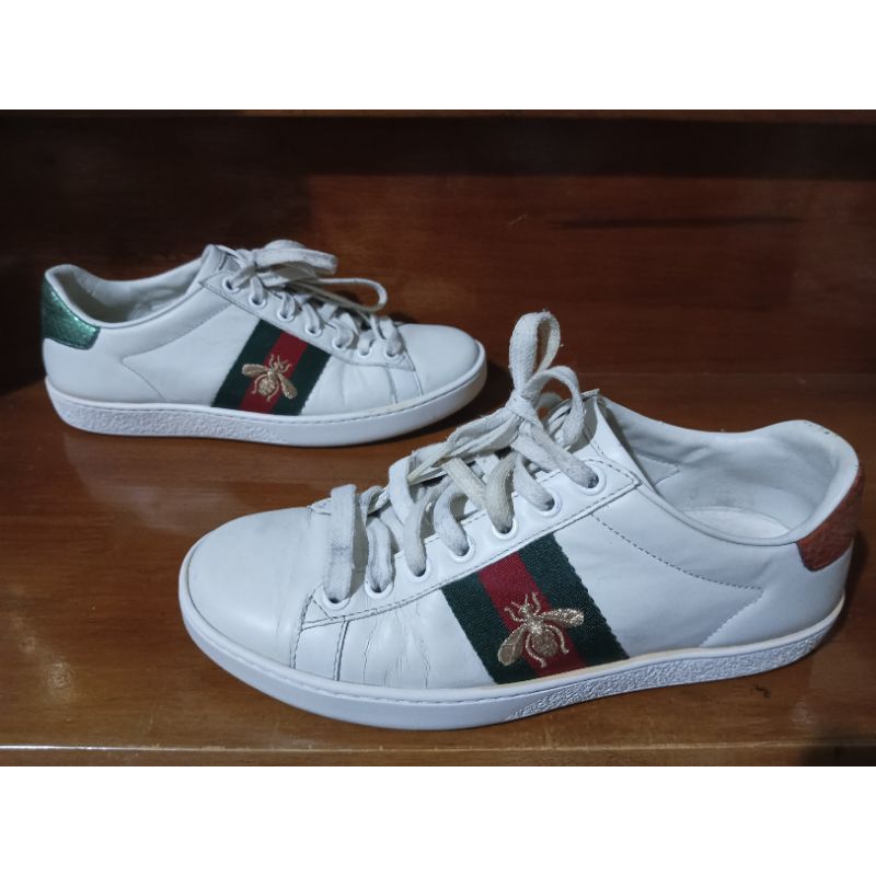 Gucci Ace Bee 35/22cm. รองเท้ามือสองของแท้ 100% Made in italy | Shopee Thailand