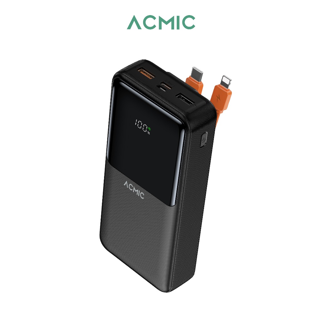 ACMIC AP20-06PD PRO Powerbank 20000mAh พาวเวอร์แบงค์มีสายในตัว Type-C,L ...