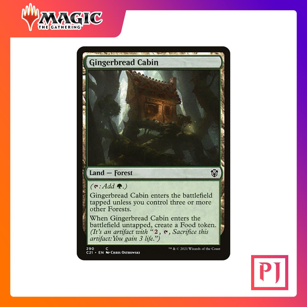 [MTG] Gingerbread Cabin [ELD] [LAND] [COMMON] [NORMAL] [ENG] (การ์ดเม ...