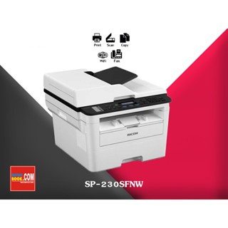 RICOH SP-230Sfnw Monolaser Printer เครื่องปริ้นเตอร์เลเซอร์ขาวดำมัลติฟังชั่นPrint/Copy/Scan/Fax ...