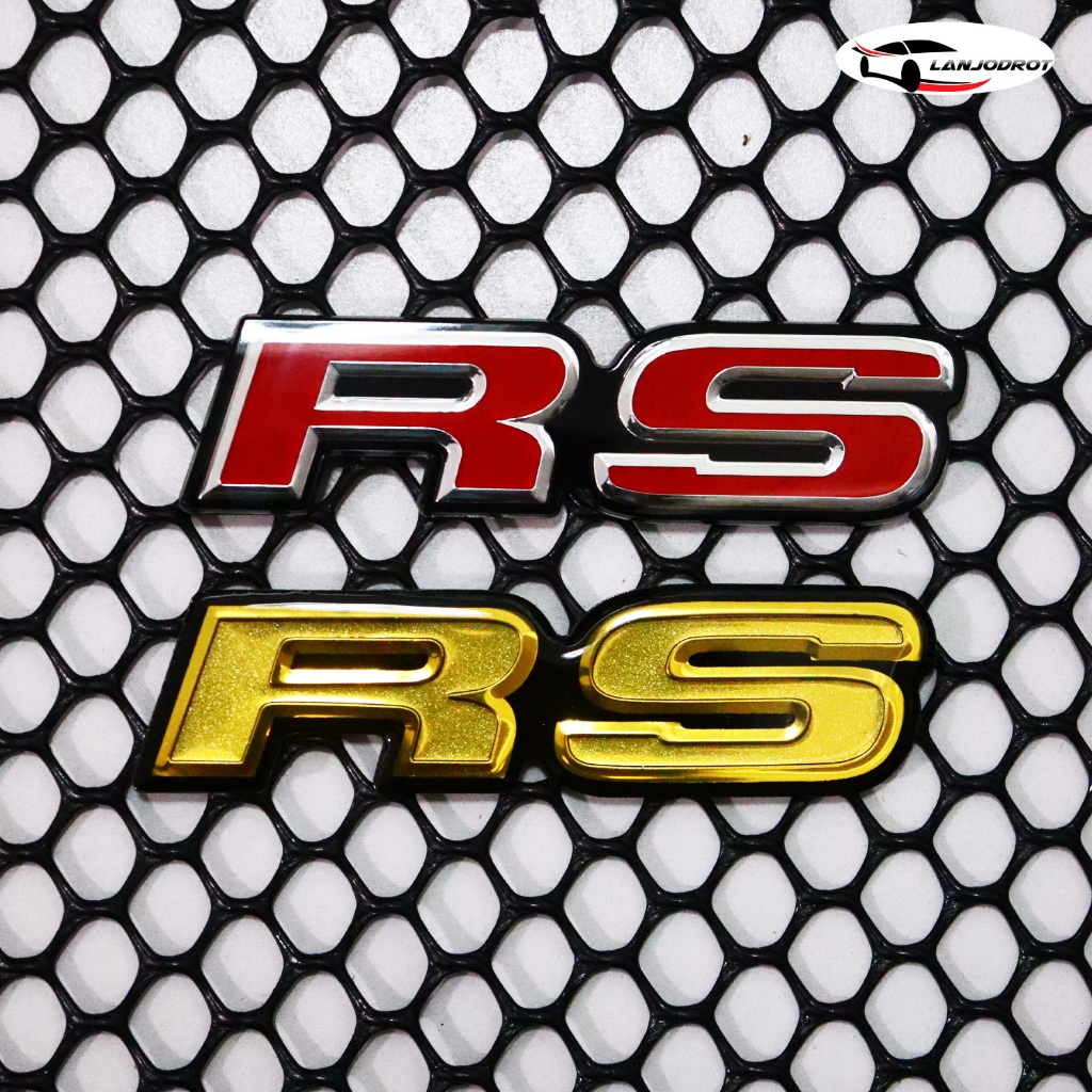 ป้ายโลโก้ Logo RS Racing อาร์เอส ติดรถ ติดท้ายรถ ติดกระจังหน้ารถยนต์ ...