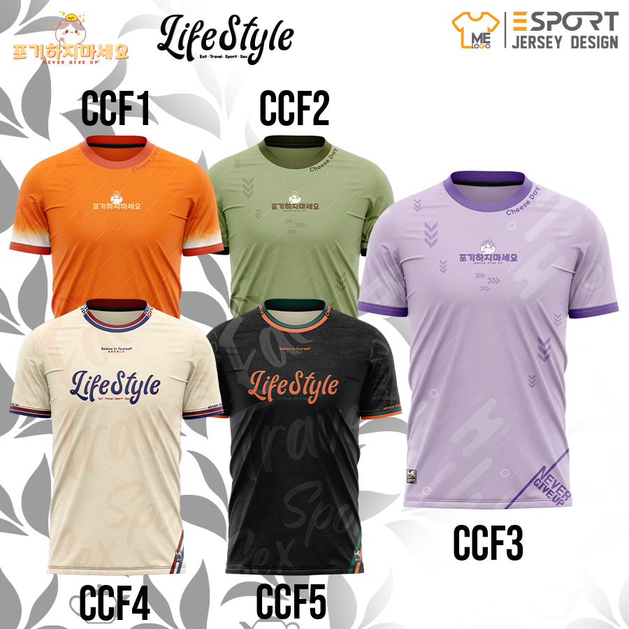 เสื้อวิ่ง CCF.1-CCF.5 กีฬาผู้ชาย ผู้หญิง พิมพ์ลายทั้งตัว ใส่ออกกำลังกาย เบาสบายระบายอากาศ ...
