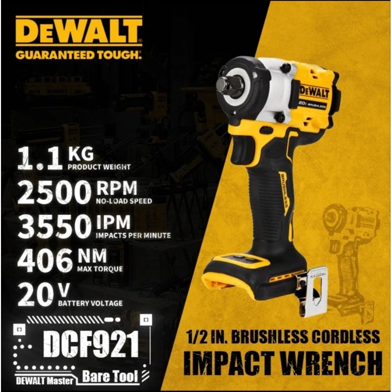 DeWALT DCF921 บล็อก กระแทก ไร้สาย ATOMIC BRUSHLESS DCF921P1 | Shopee ...