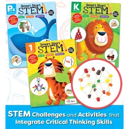 (มีโค้ดส่วนลด) Smart Start STEM workbook ระดับอนุบาล - ป.1 ภาพสีทั้ง ...