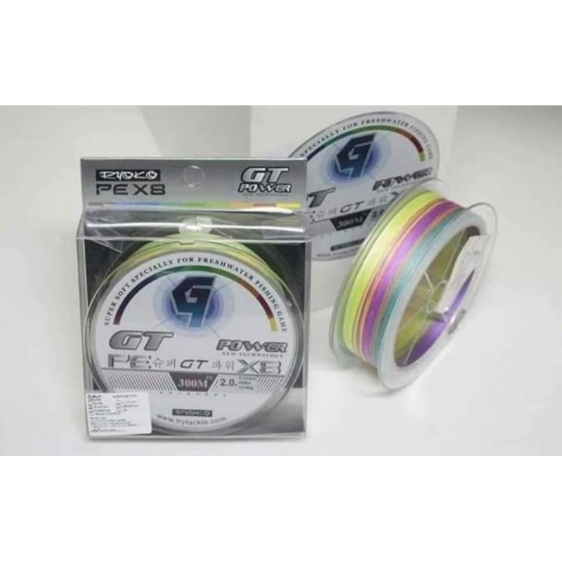 PE RYOKO GT POWER X8 multicolour สาย พีอี เรียวโกะ จี ที พาวเวอร์ ถัก8 สลับสีมัลติคัลเลอร์ ...